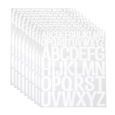 Uxcell Alphabet Letters Numbers Stickers, 6 Sheets Self Adhesive Large ...