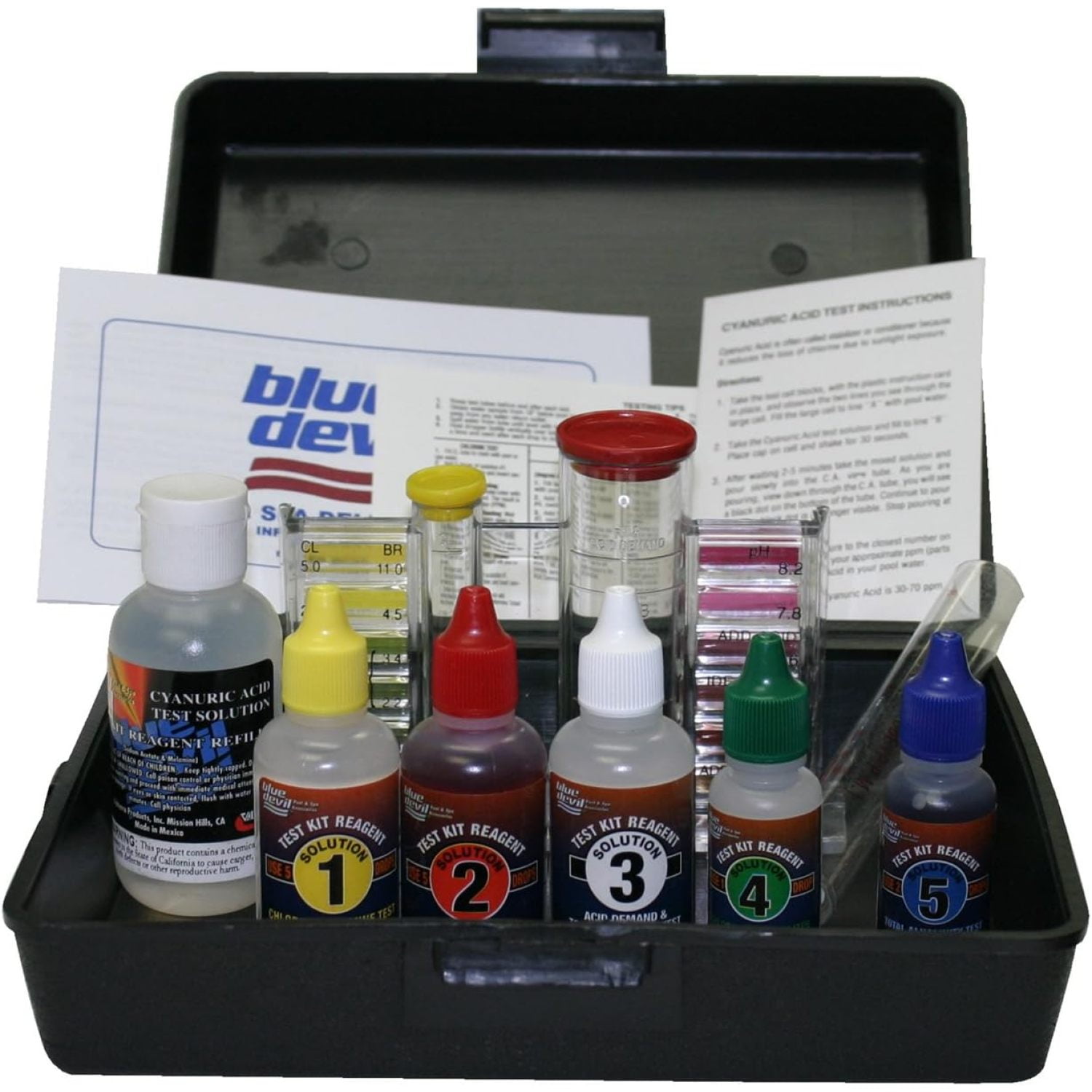 HElectQRIN B7550 6-Way Pro OTO-Chlorine/Bromine Test Kit - Walmart.com