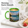 Alpine Lake Sunrise Coffee Mug, Mountain Nature Mug, Outdoor Hiking ...