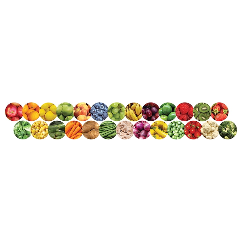 Fruits And Veggies Border, 12 Strips/36 Feet | Bundle of 10 Packs ...