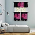 Art Gaming Icons Kitchen Curtains Set for Windows, Multi Panel Neon ...