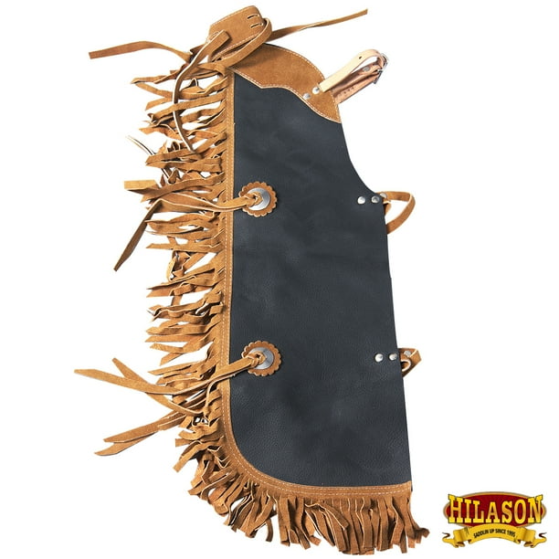 Hilason Pro Rodeo Bull Riding Chaps Leather Kids Junior Youth - Walmart ...