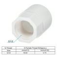 Uxcell G1/2 Female Thread 25mm Socket PVC Straight Pipe Fitting, 5 Pack ...