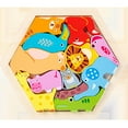 yotijay Wooden Puzzle Games Educational Toy Stacking Blocks Logical ...