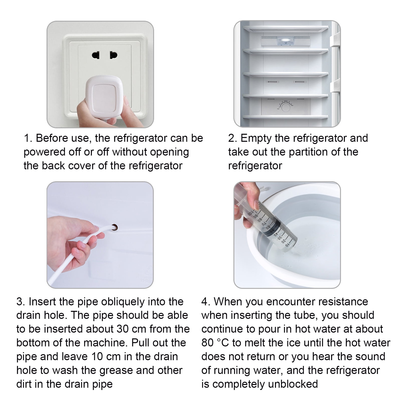 Refrigerator Drain Dredging Tool,fridge Hole Cleaning Tool,refrigerator ...