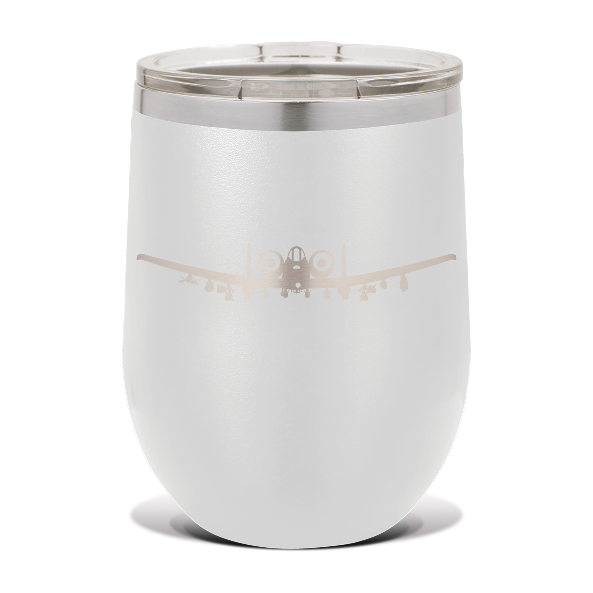 A-10 Thunderbolt II with Pave Penny Pod Wine Tumbler 12 oz - Laser ...