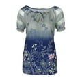 Awdenio Graphic Tees For Women Short Sleeve V Neck Lace Printed Lace