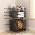 Multi-Layer Mesh Mobile Storage Cart, Rolling Under Desk File Organizer ...