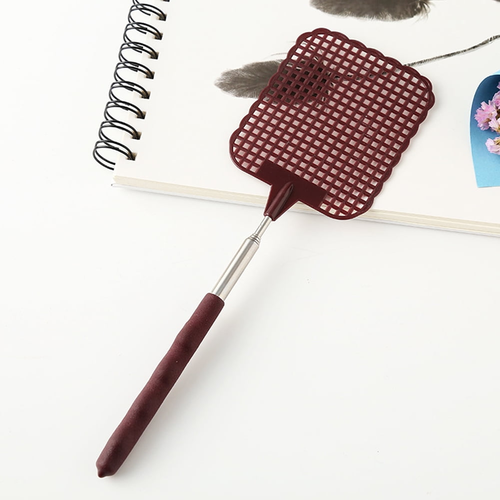 Adjustable Plastic Fly Swatter Home Long Handle Flyswatter Flapper ...