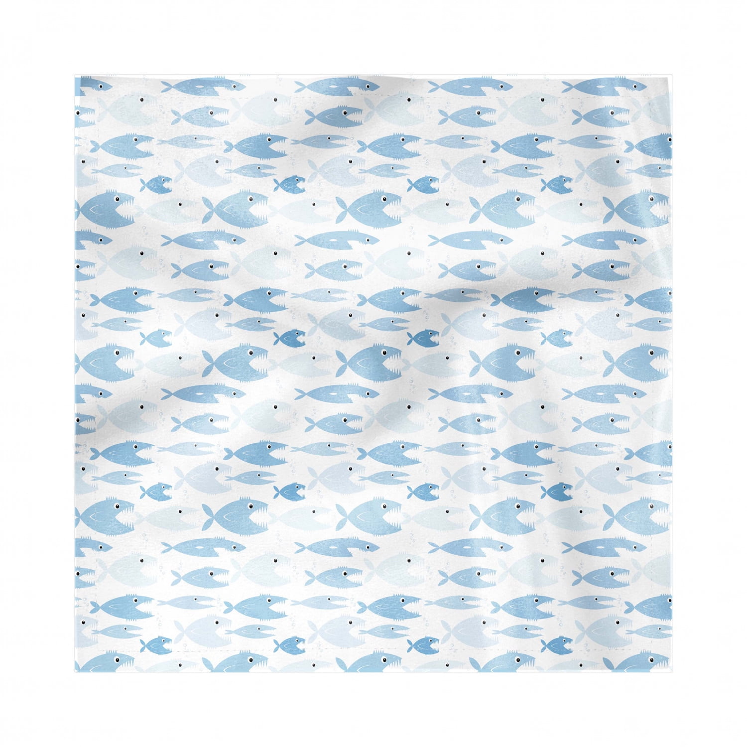 Fish Decorative Napkins Set of 4, Aquatic Fauna with Sharp Teeth ...