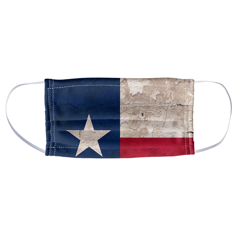Rustic Texas State Flag Distressed USA 1-Ply Reusable Face Mask ...