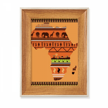 African Continent Name Landscape Map Desktop Wooden Photo Frame Display ...