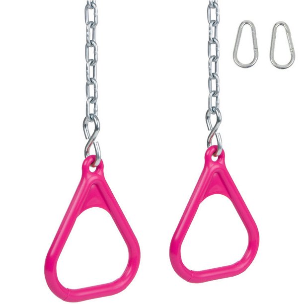 Swing Set Stuff Inc. Trapeze Rings with Chains (Pink) - Walmart.com