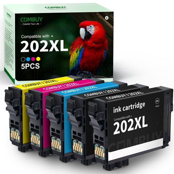 202 XL Ink Cartridge for Epson 202 202XL T202 Ink Cartridgefor Workforce WF-2860 Expression Home ...