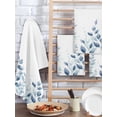 Blue Botanical Kitchen Dish Towels for Drying Dishes Set of 4, Pastoral ...