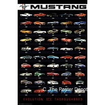 Mustang Poster History of the Ford Mustang Poster 24"x36" 1964-2013 ...