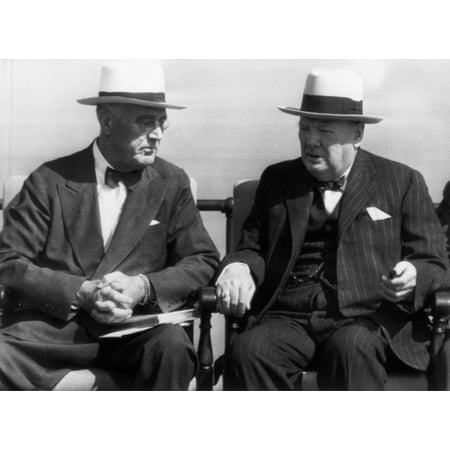 World War Ii. Us President Franklin Delano Roosevelt Talks With British ...