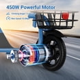 RIDWIND 450W Foldable Electric Scooter with Seat for Adults Up to 15 ...