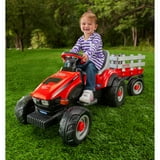Peg Perego Case IH Lil' Tractor and Trailer 6-Volt Battery-Powered Ride ...