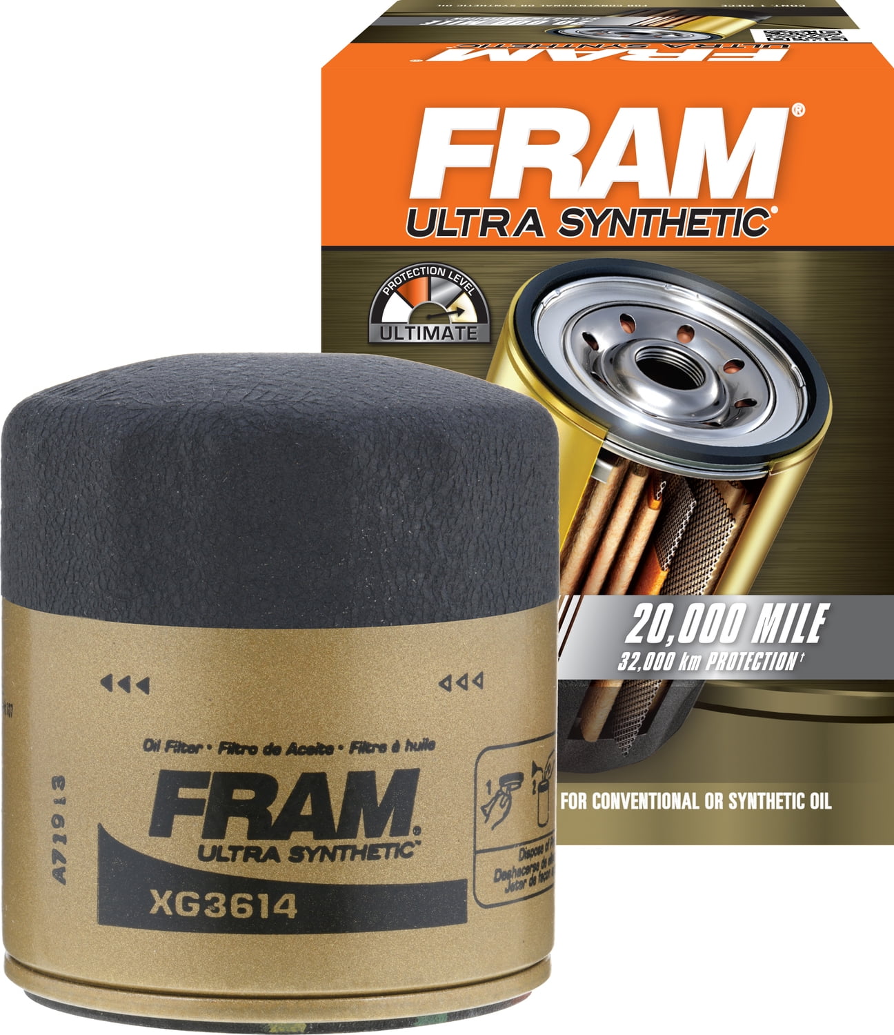 (2 pack) Fram ultra synthetic oil filter, xg3614 - Walmart.com