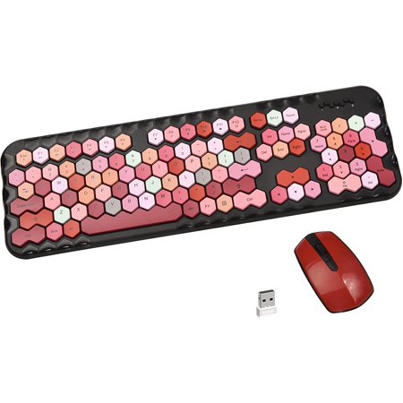 Wireless Colorful Computer Keyboards and Mouse Combos, Honeycomb ...