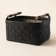 Lazsy Bra Storage Basket Decorative Organizer Leather Storage Basket ...