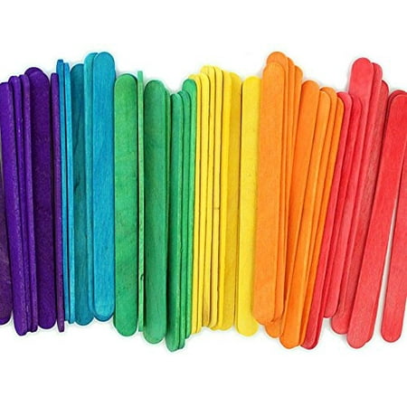 Popsicle Wooden Color Craft Sticks - Vibrant Fun Colors, Colored ...