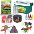 Dinosaur Slime Making Kit With Jelly Cube, Butter, Crystal And Glow In ...