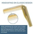 6.5" Handmade Fine Tooth Folding Pocket Comb with Clip - Walmart.com