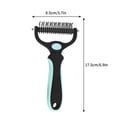 Pet Pro Grooming Tool - Pet Grooming Rake for Dogs & Cats, Double-Sided ...