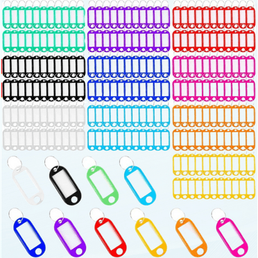 100 Pack 1.2 Inch Circle Key Tags Round Id Label Name Tags Custom Metal ...