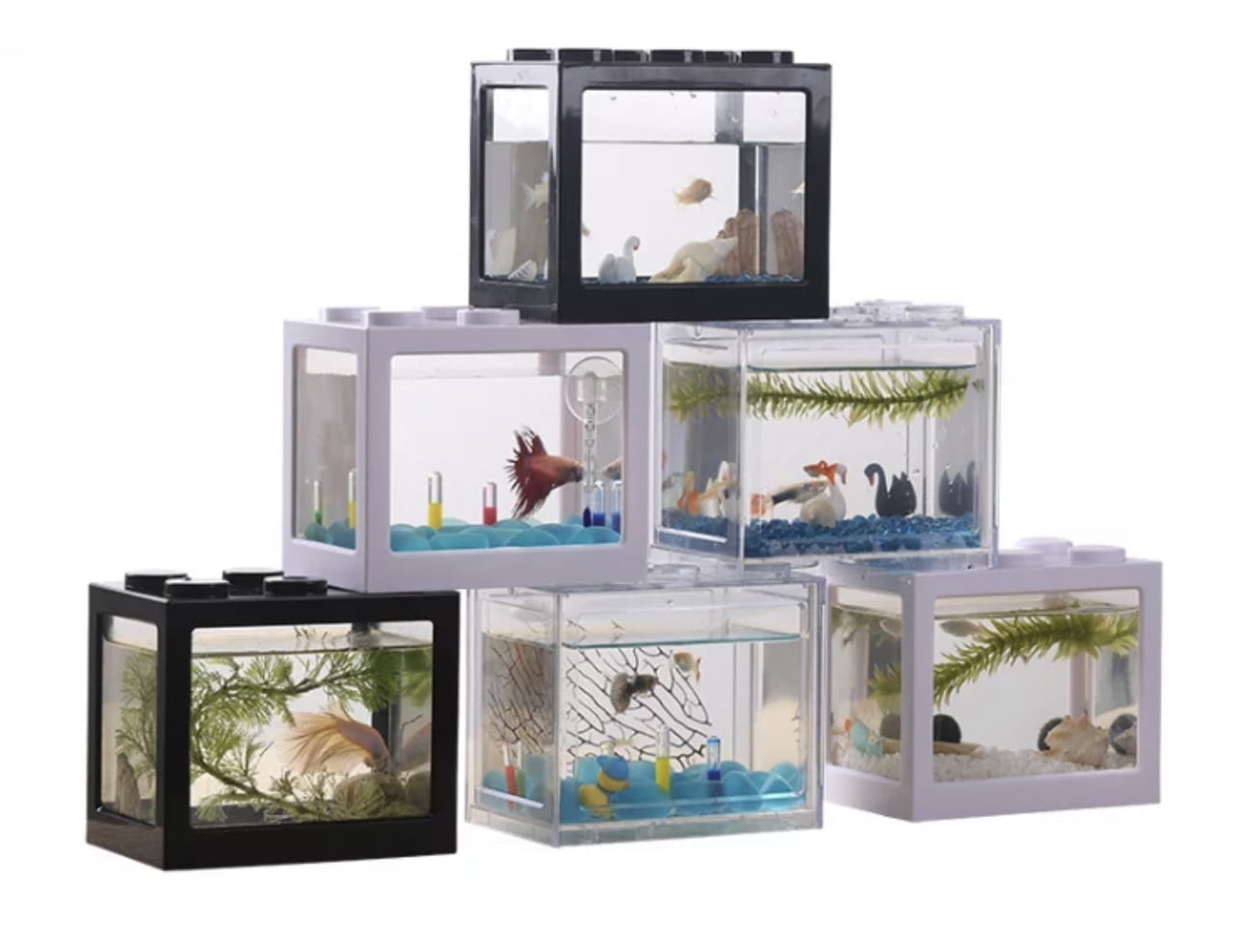 Building Block Aquarium(Includes waterproof Candle Fish Tank Light ...