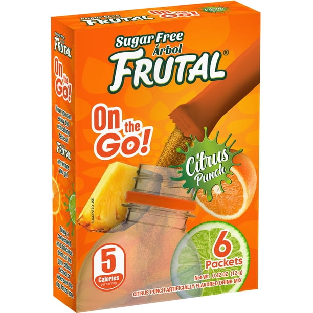 Frutal Arbol Drink Mix, Sugar Free, Citrus Punch, On the Go! - 6 ...