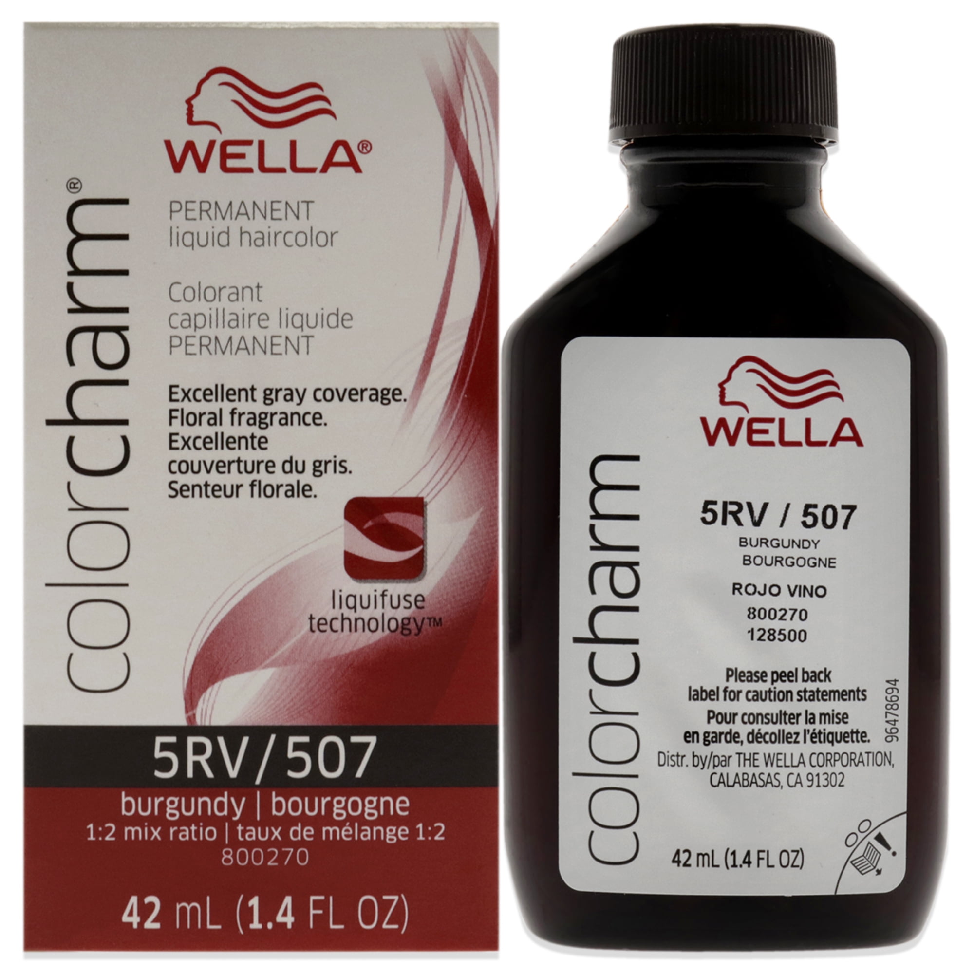 Color Charm Permanent Liquid Haircolor - 507 5RV Burgundy - Walmart.com