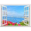 wall26 Removable Wall Sticker/Wall Mural -Beautiful Garden View Out of ...