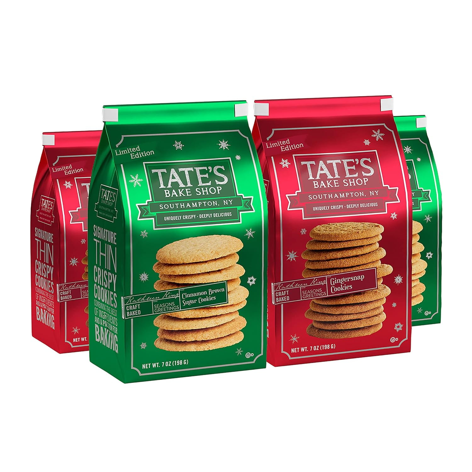 Tate’s Bake Shop Chocolate Chip Cookies, 16 – 2 Cookie Snack Packs (2 ...