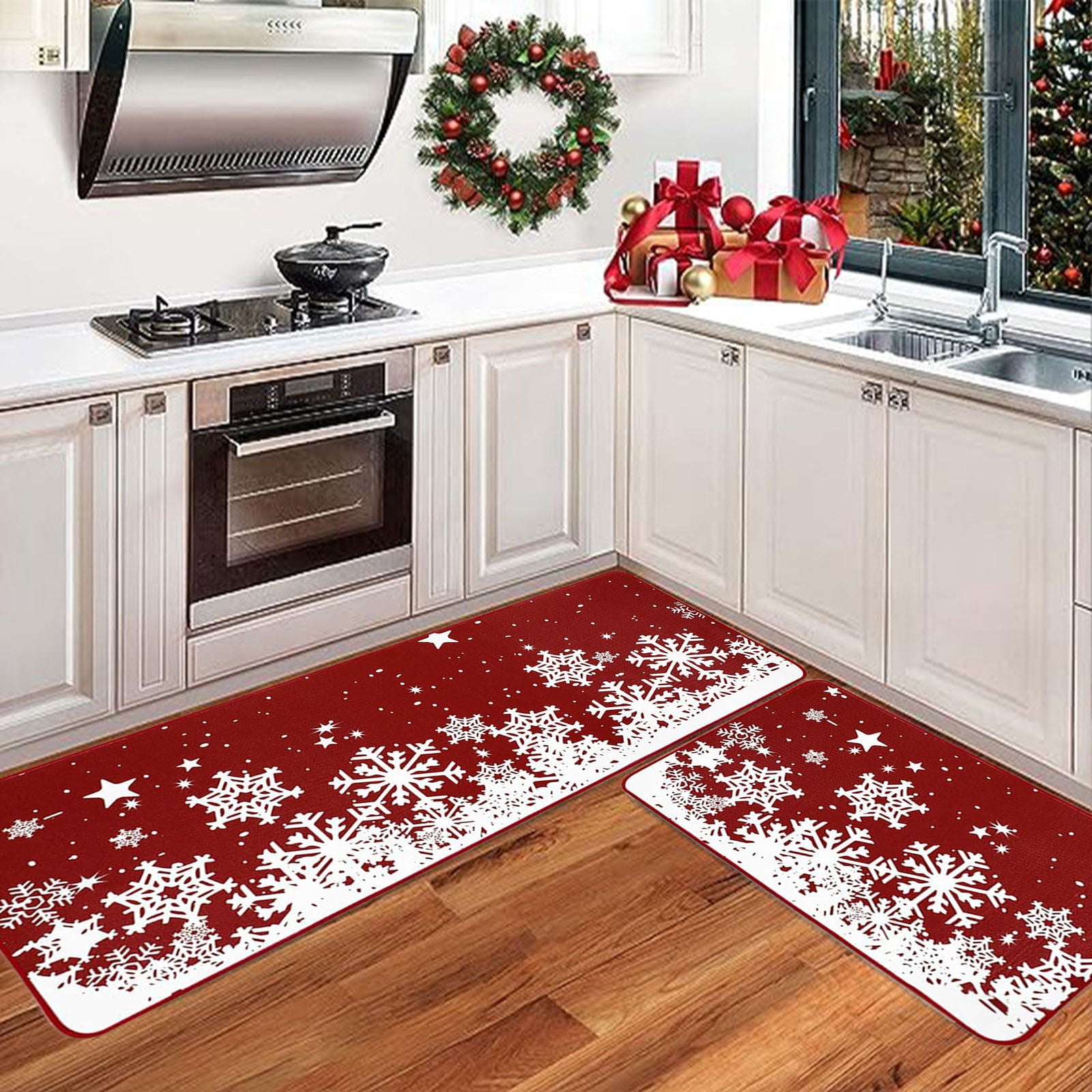 Click here for Eqwljwe Christmas Kitchen Rug Set Of 2 christmas S... prices