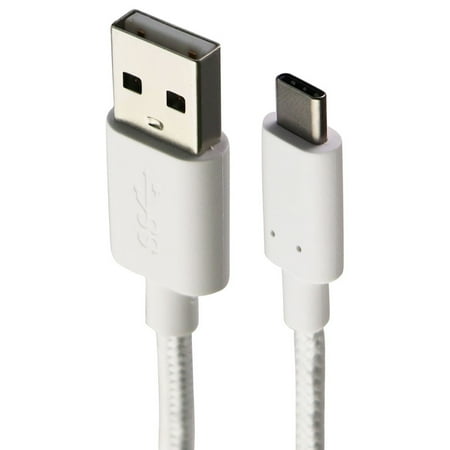 Alcatel (3.3-Ft) USB-C to USB Charge/Sync Braided Cable - White ...