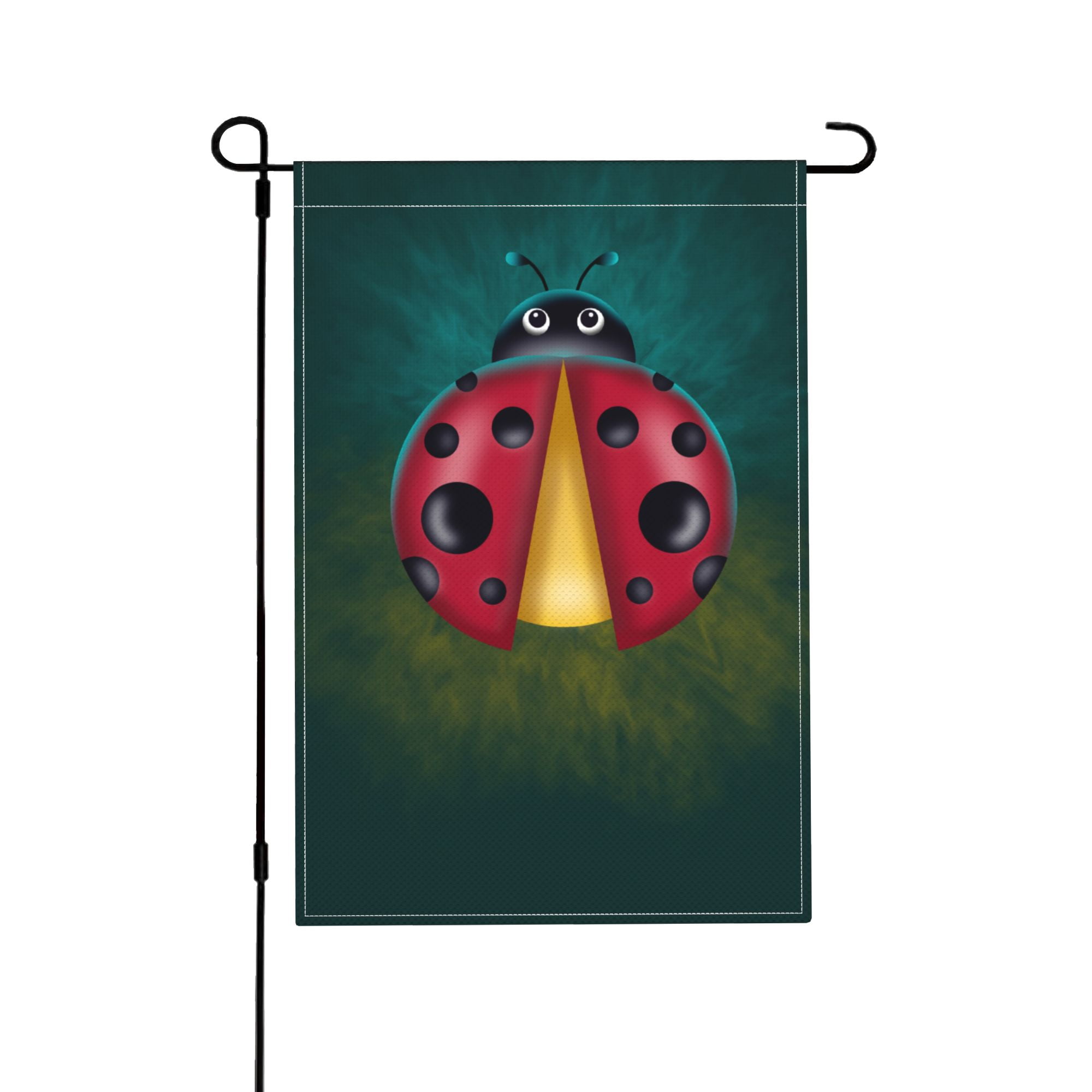 TEQUAN Cartoon Ladybug Insect Garden Flags, 18 x 12 inch Double Sided ...