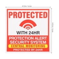 BESTYASH Home Security Warning Sticker Red Window Sign Decal Easy ...