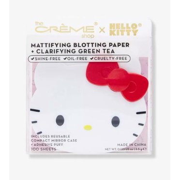 The Crème Shop Hello Kitty Mattifying Blotting Paper + Reusable Mirror ...