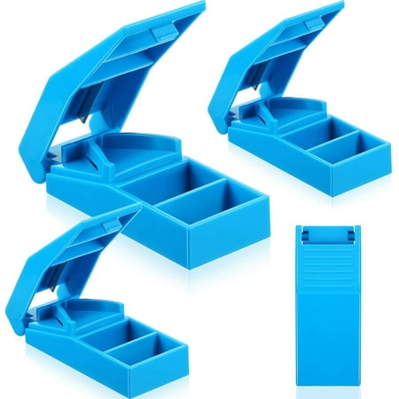 3 Piece Pill Cutter for Small or Large Pills Lockable Medication ...