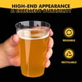 14oz Clear Plastic Disposable Cups, 100 Pack Heavy Duty Party Cups ...