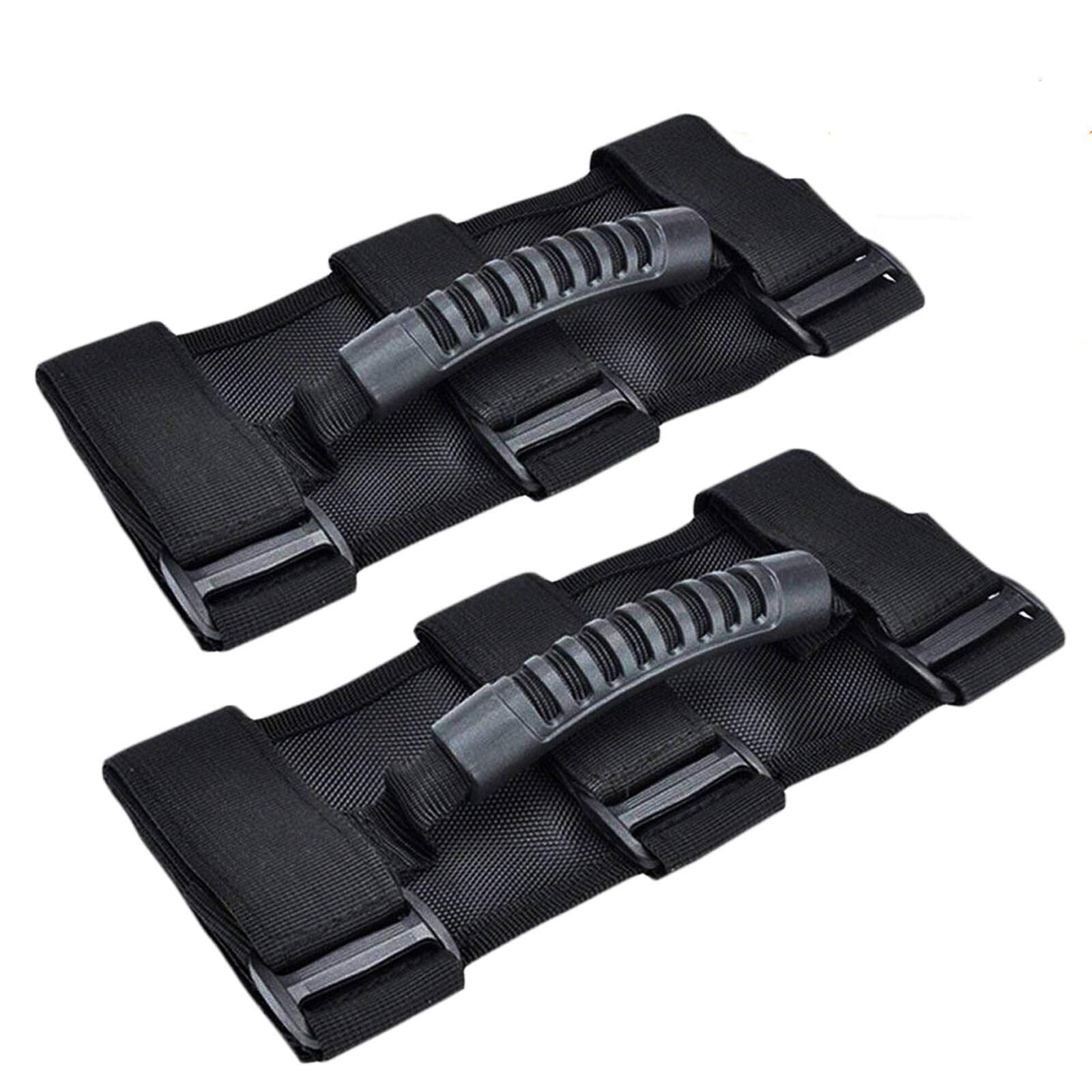 2 Pack Grab Handle Set Compatible with Jeep Wrangler TJ YJ JK, Easy-to ...