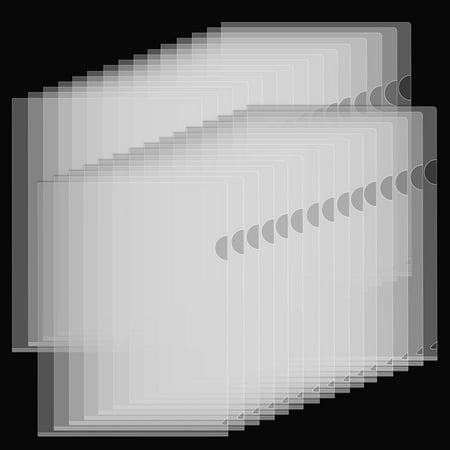 30 Pack Clear Document Folder Copy Safe Project Pocket L-Type Clear ...