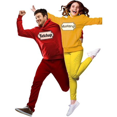 Ketchup Mustard Matching Couple Halloween Set Easy Costume Unisex ...