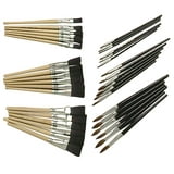 School Smart Intermediate Brush Assortment, Assorted Brush Types, Long ...