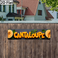 2D Flat, 1pc Retro Metal Tin Sign Wall Decor - Cantaloupe 2D Flat Print ...