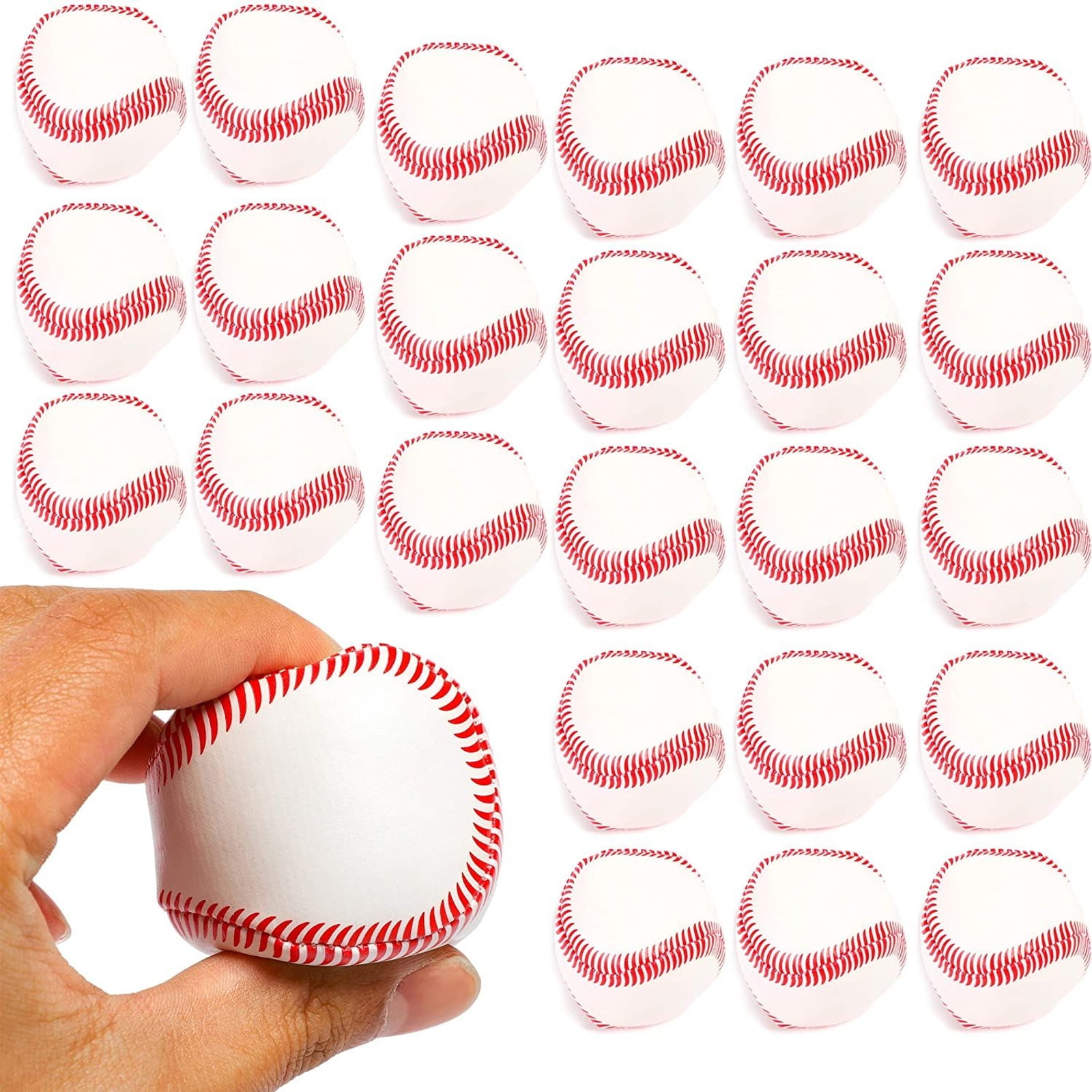 Buy 24 Packs Soft Foam Mini Baseballs for Kids, Sports Stress Ball for ...