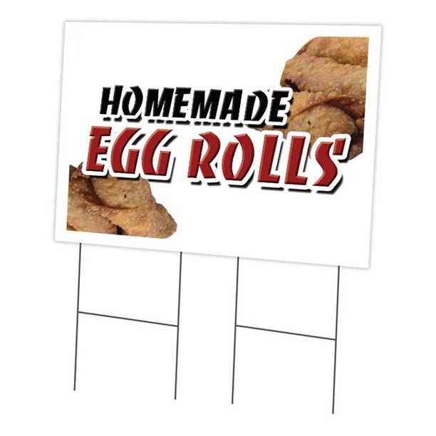 SignMission C-2436 Homemade Egg Rolls 24 x 36 in. Yard Sign & Stake ...